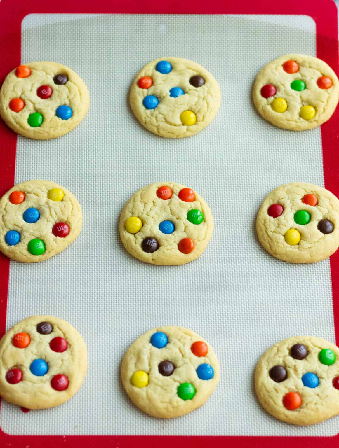Copycat Mrs. Fields Sugar Butter Cookie Recipe with M&M's ...