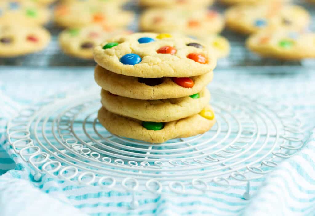 Copycat Mrs. Fields Sugar Butter Cookie Recipe with M&M's ...