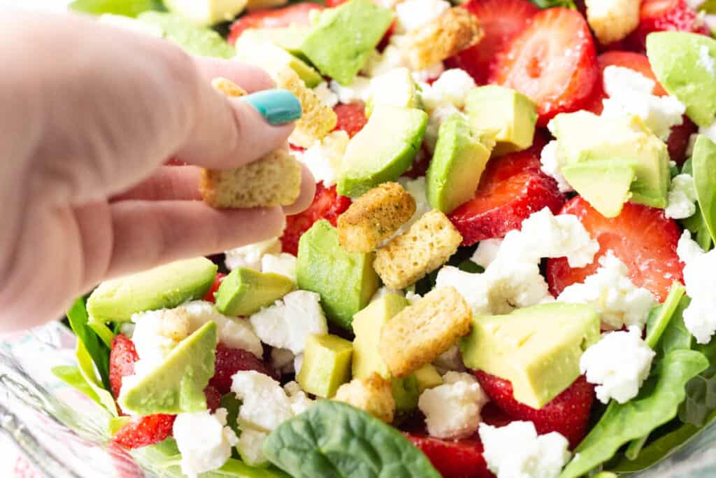 Spinach Strawberry Goat Cheese Salad with Poppy Seed Dressing ...